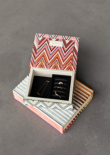 Coming soon: Boxes in stunning Missoni fabrics – August Sandgren